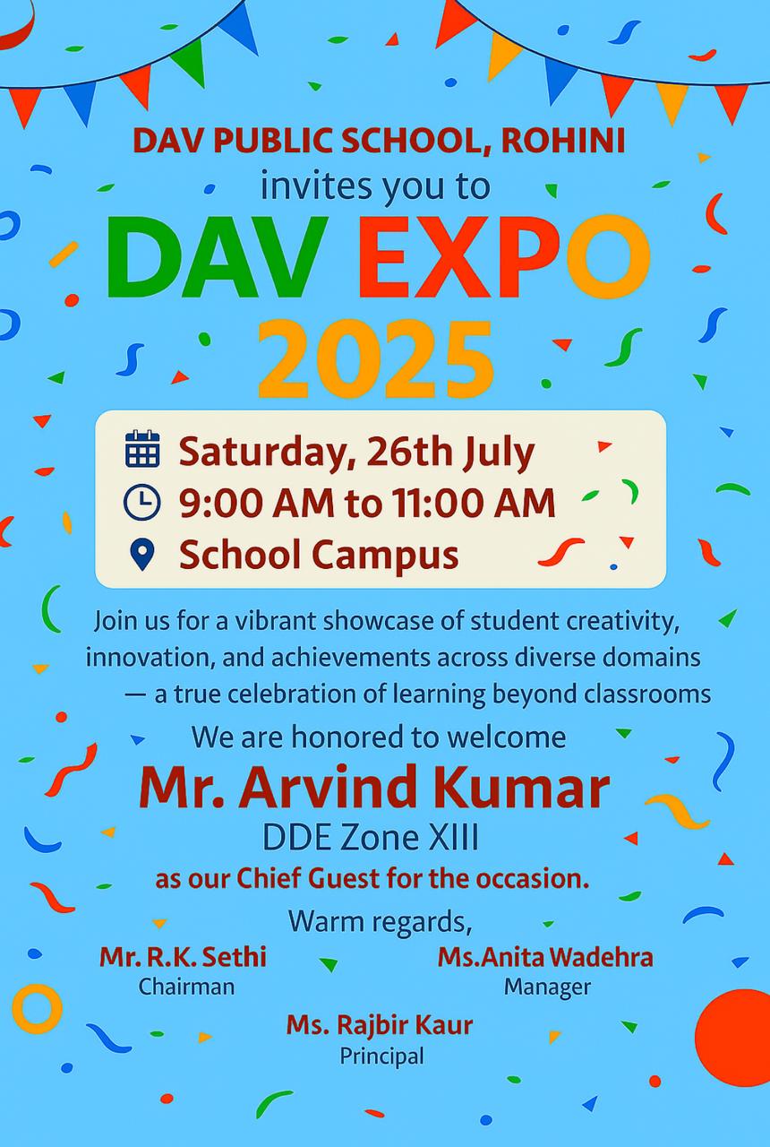 WELCOME TO DAV PUBLIC SCHOOL SECTOR-7, ROHINI